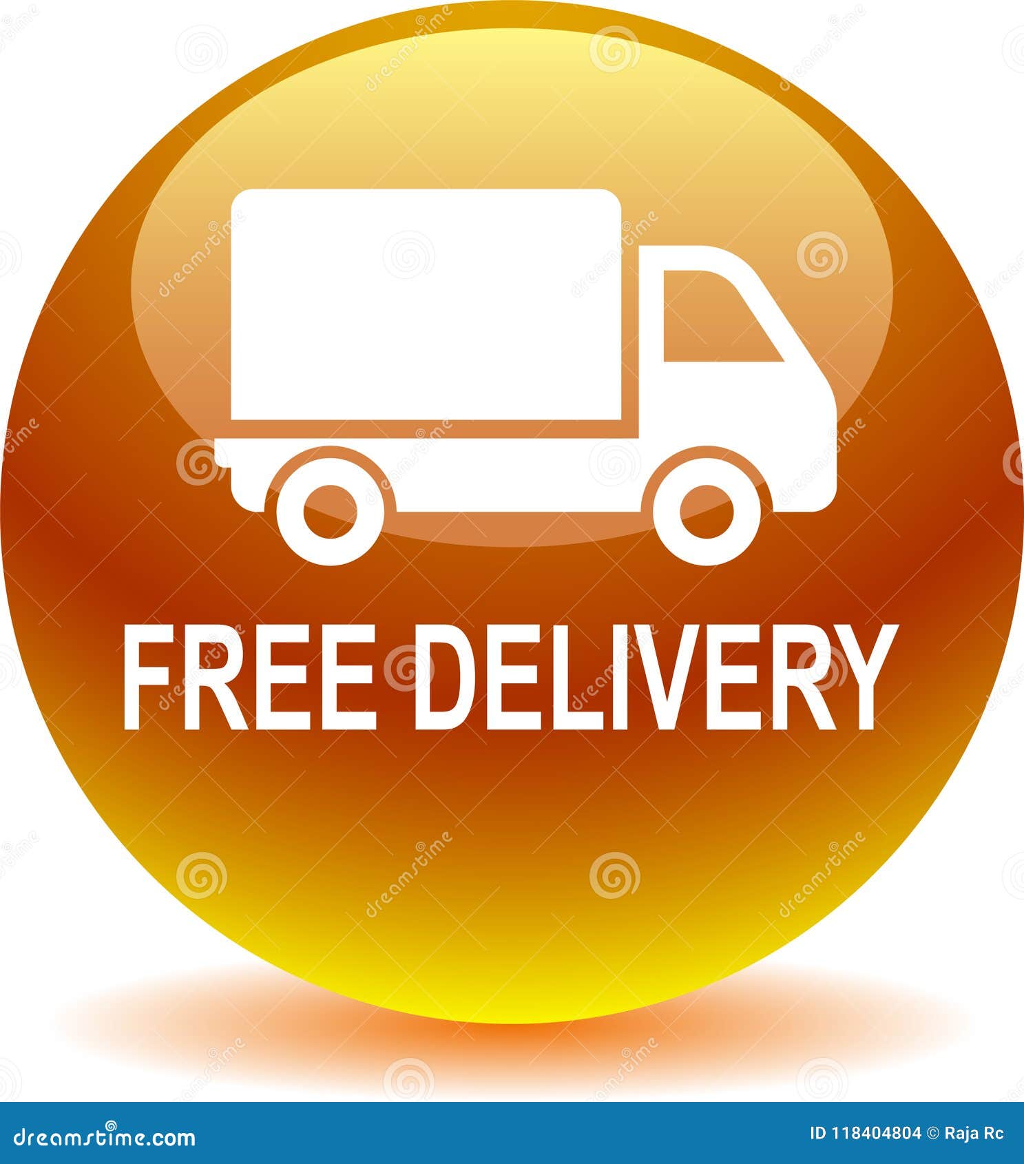 Free delivery web button stock vector. Illustration of carry - 118404804