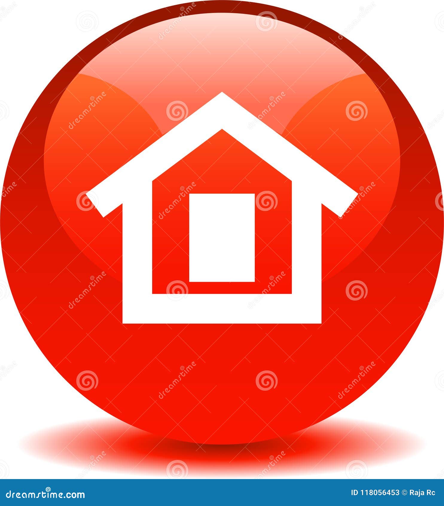 Home button web icon red stock vector. Illustration of elegant - 118056453