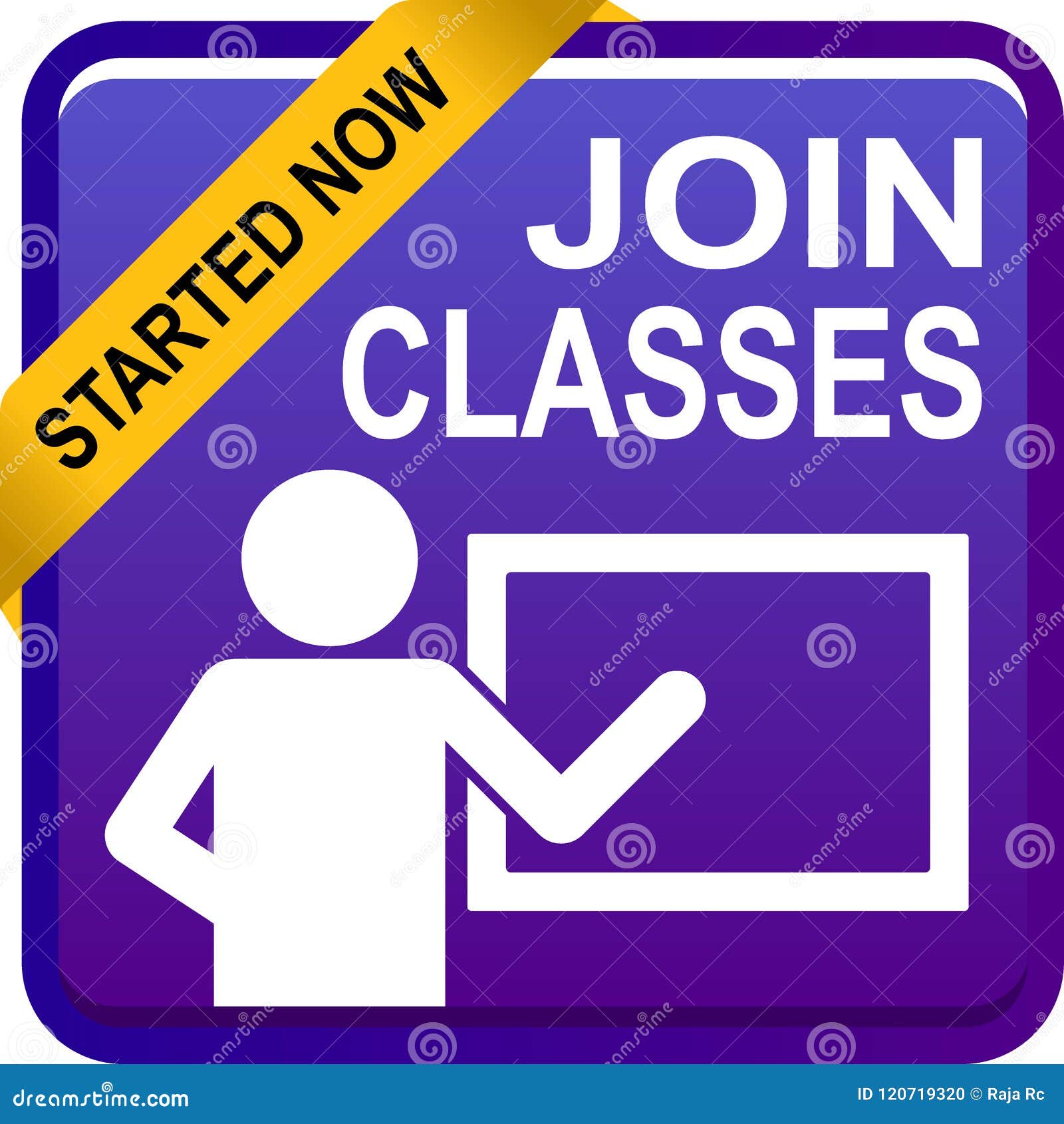 Join classes stock vector. Illustration of buttons, conferences - 120719320