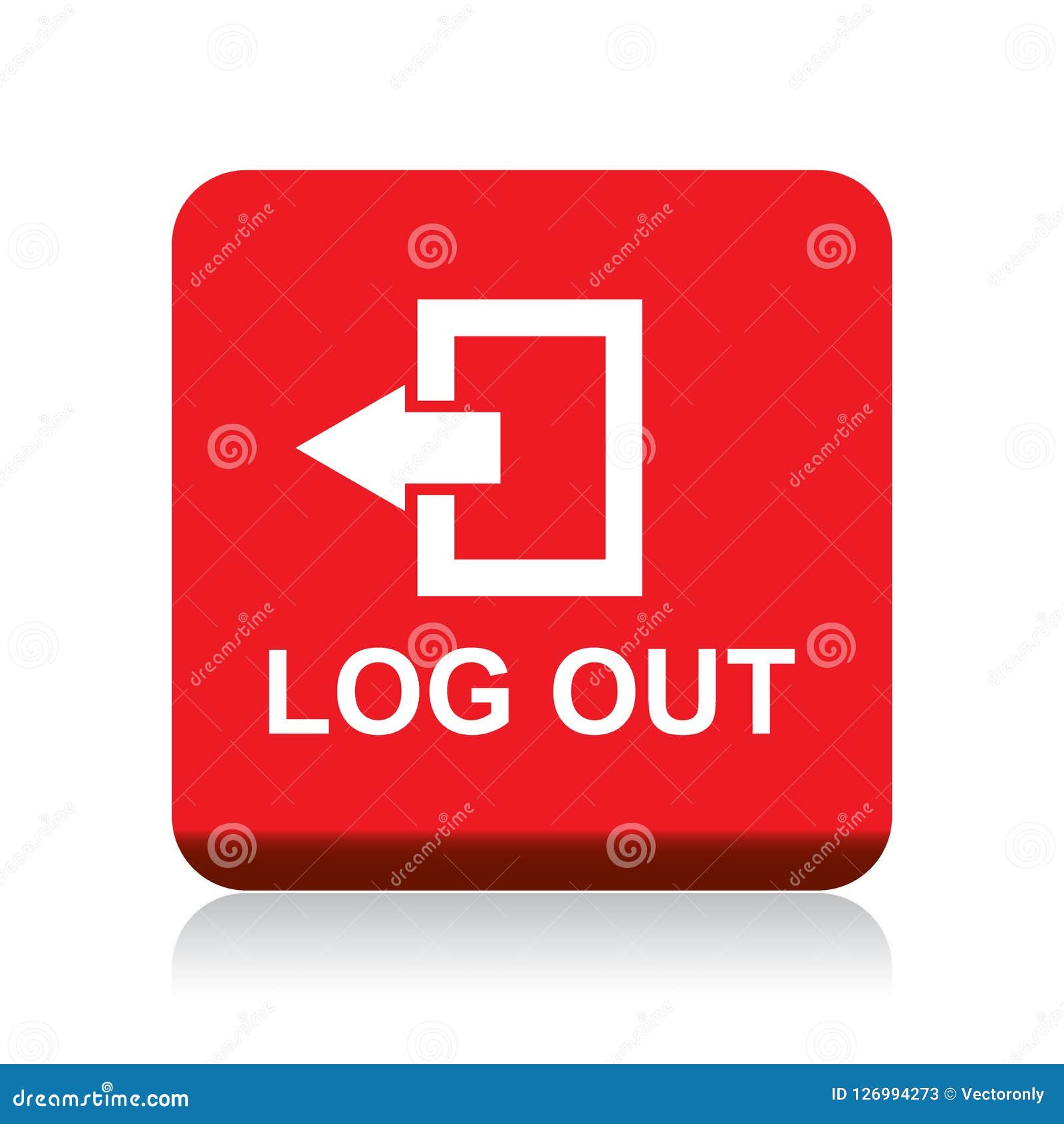 Log out stock illustration. Illustration of button, login - 126994273