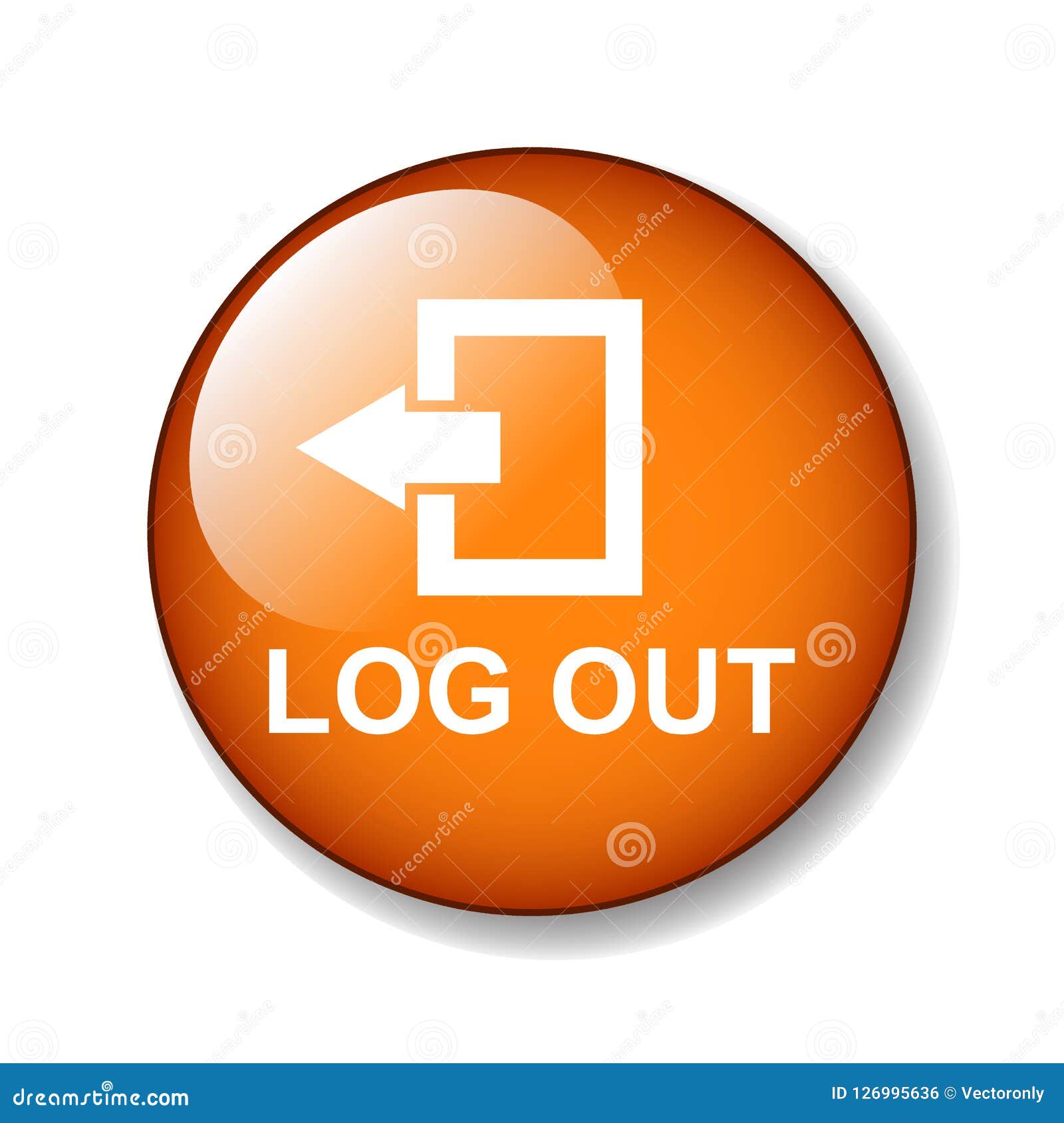Log out stock illustration. Illustration of graphics - 126995636