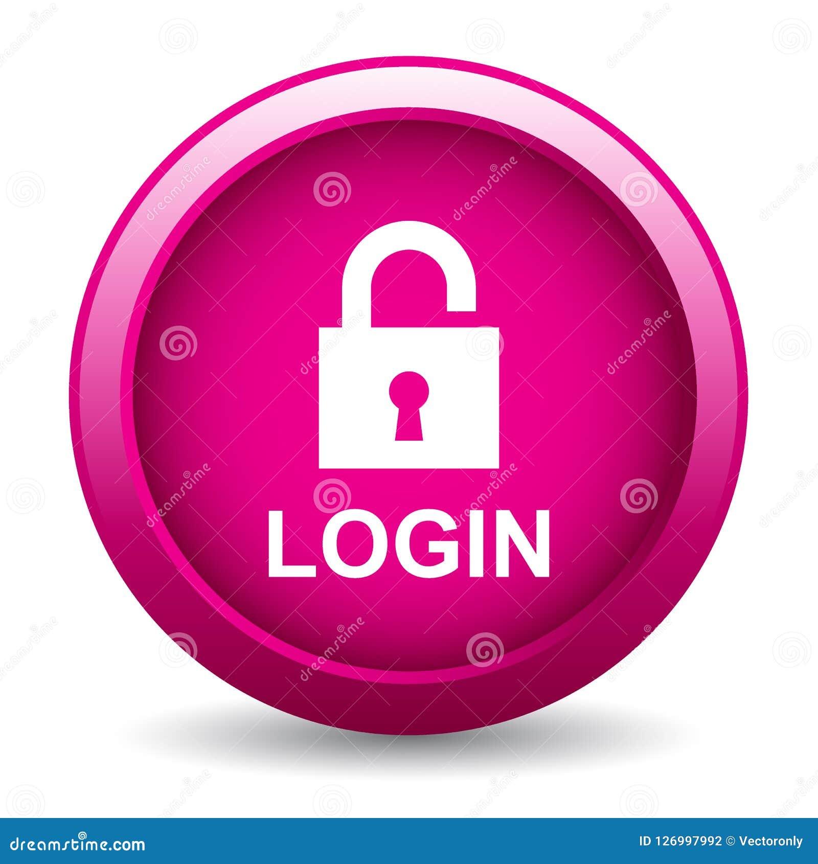 Login icon button stock illustration. Illustration of isolated - 126997992