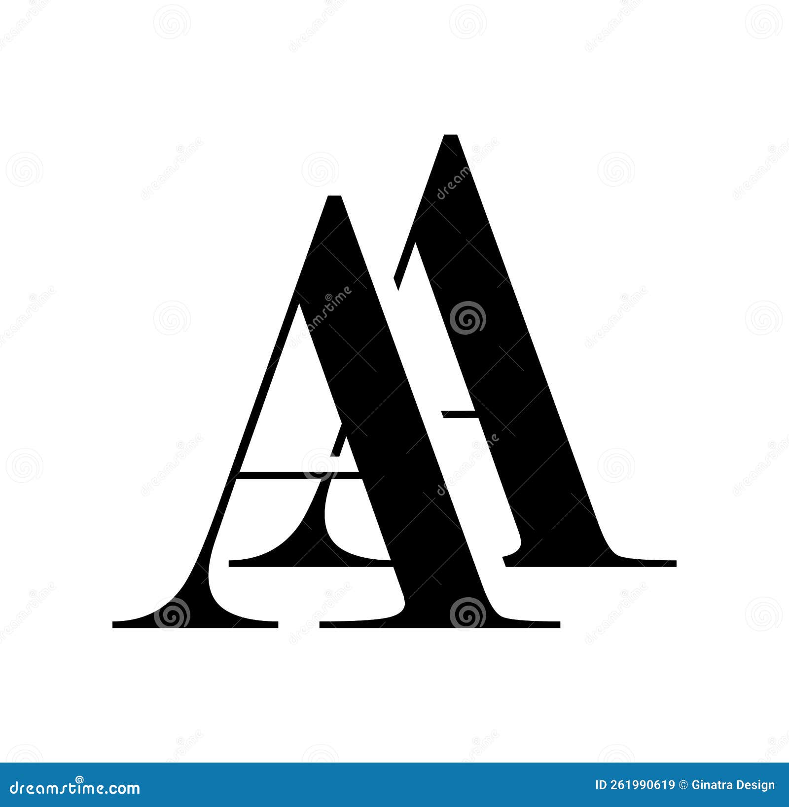 Monogram Logo Vector Initial Letters AA Stock Vector - Illustration of ...