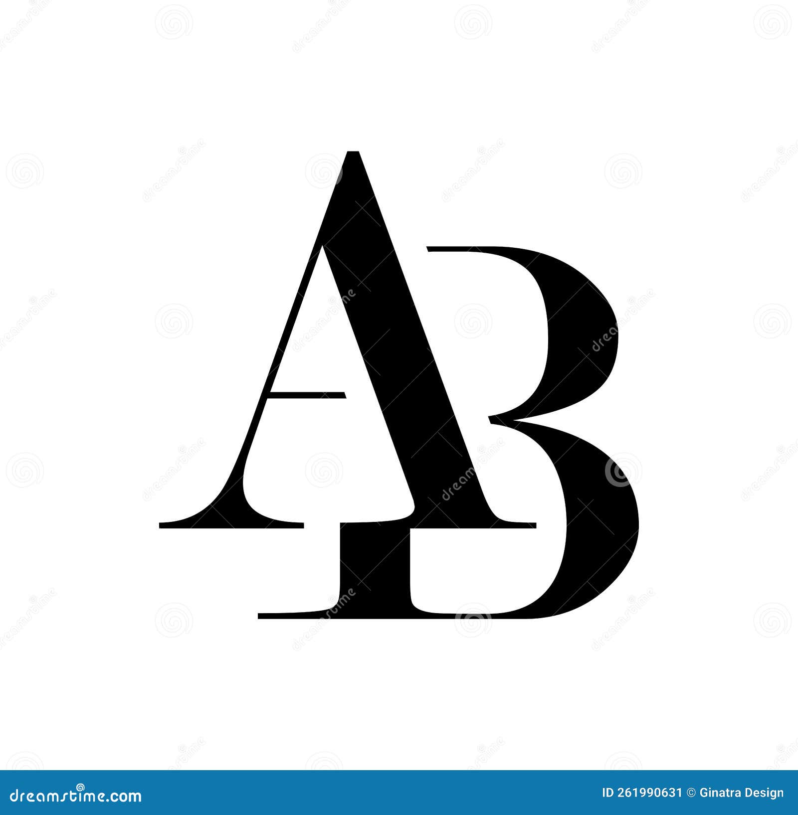 Monogram Logo Vector Initial Letters AB Stock Vector - Illustration of ...