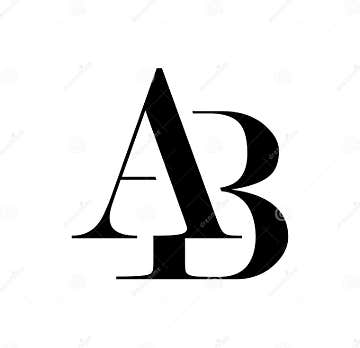 Monogram Logo Vector Initial Letters AB Stock Vector - Illustration of ...