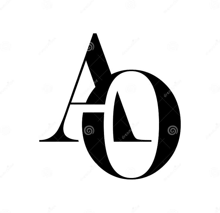 Monogram Logo Vector Initial Letters AO Stock Vector - Illustration of ...