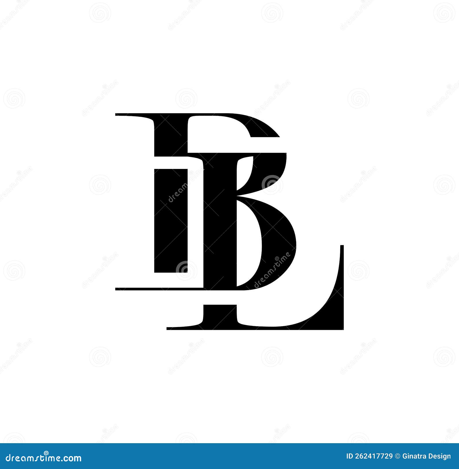 Monogram Logo Vector Initial Letters BL Stock Vector - Illustration of ...