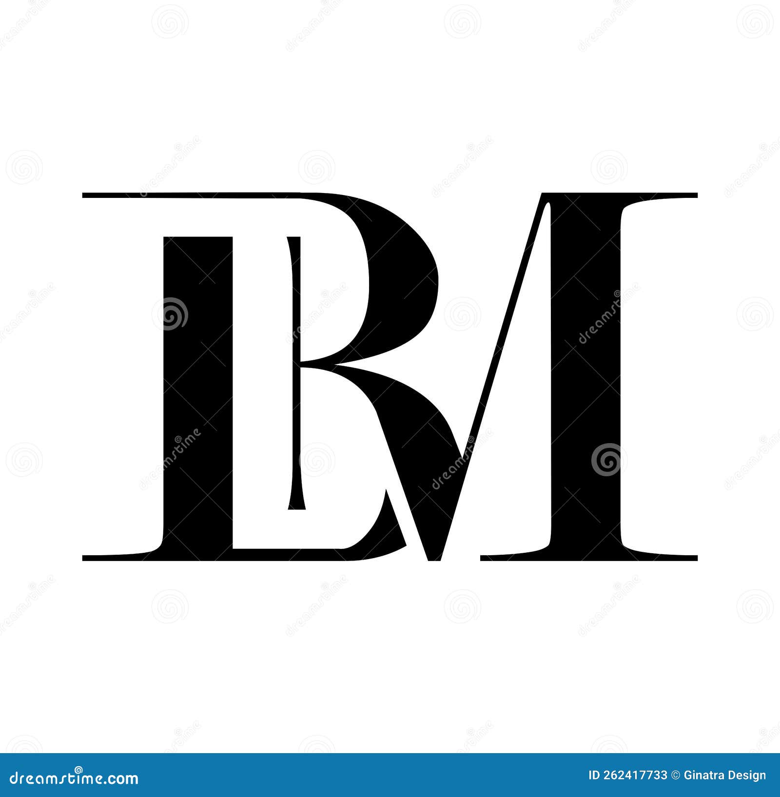 Monogram Logo Vector Initial Letters BM Stock Vector - Illustration of ...