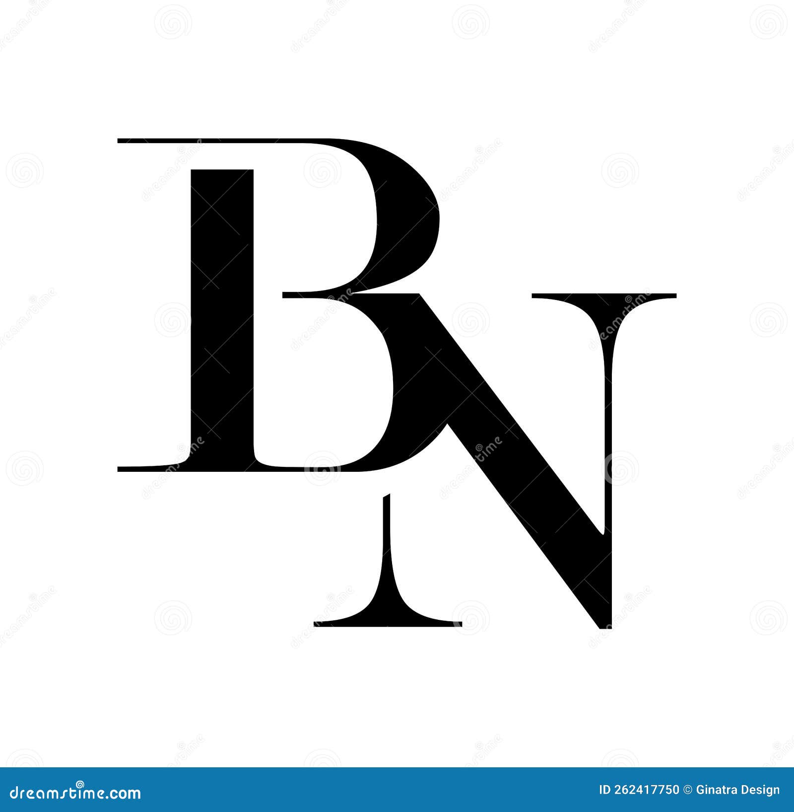 Monogram Logo Vector Initial Letters BN Stock Vector - Illustration of ...