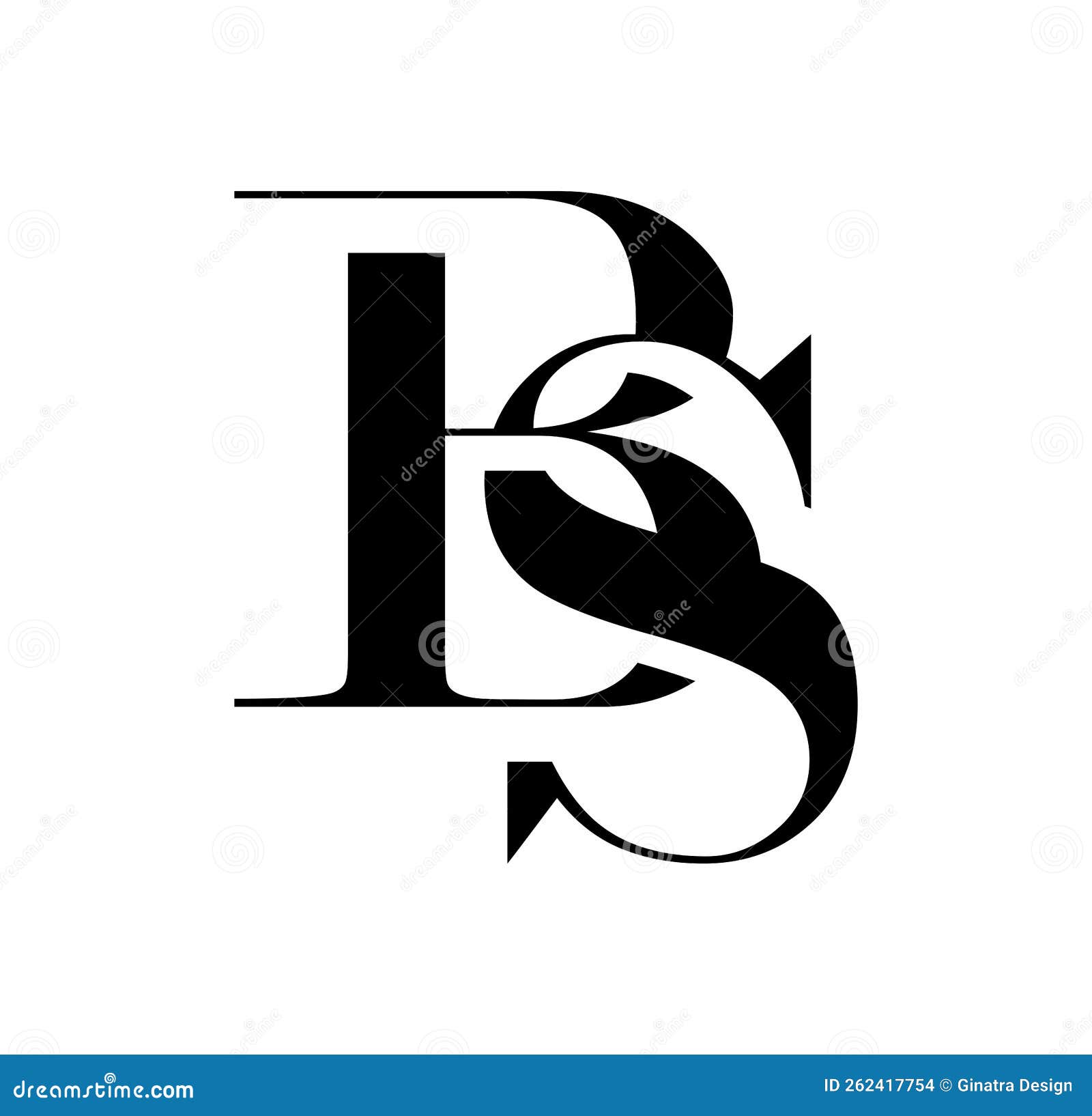 Monogram Logo Vector Initial Letters BS Stock Vector - Illustration of ...