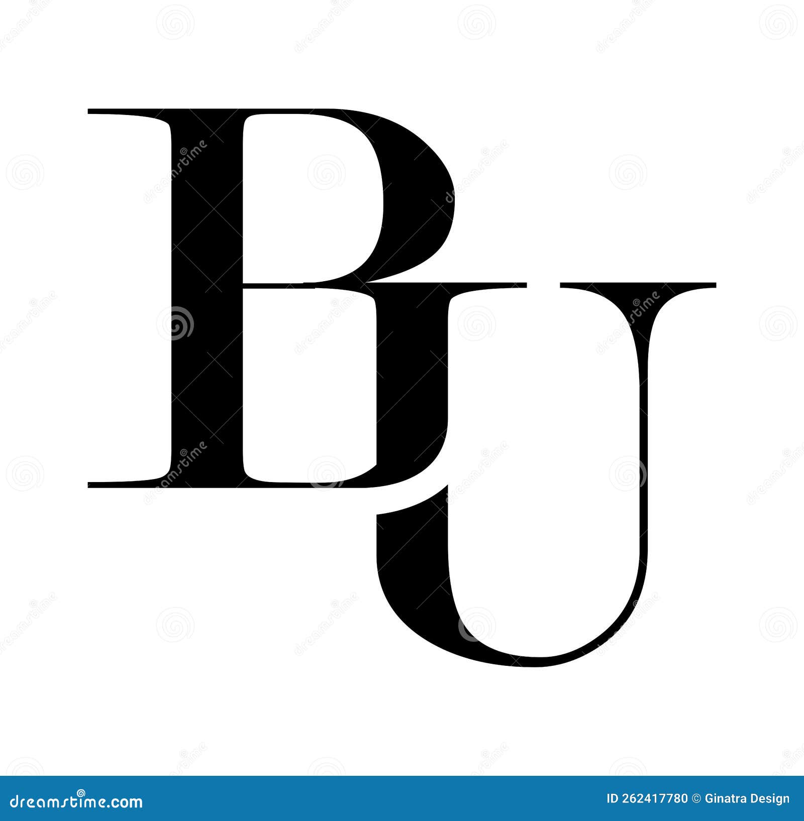 Monogram Logo Vector Initial Letters BU Stock Vector - Illustration of ...