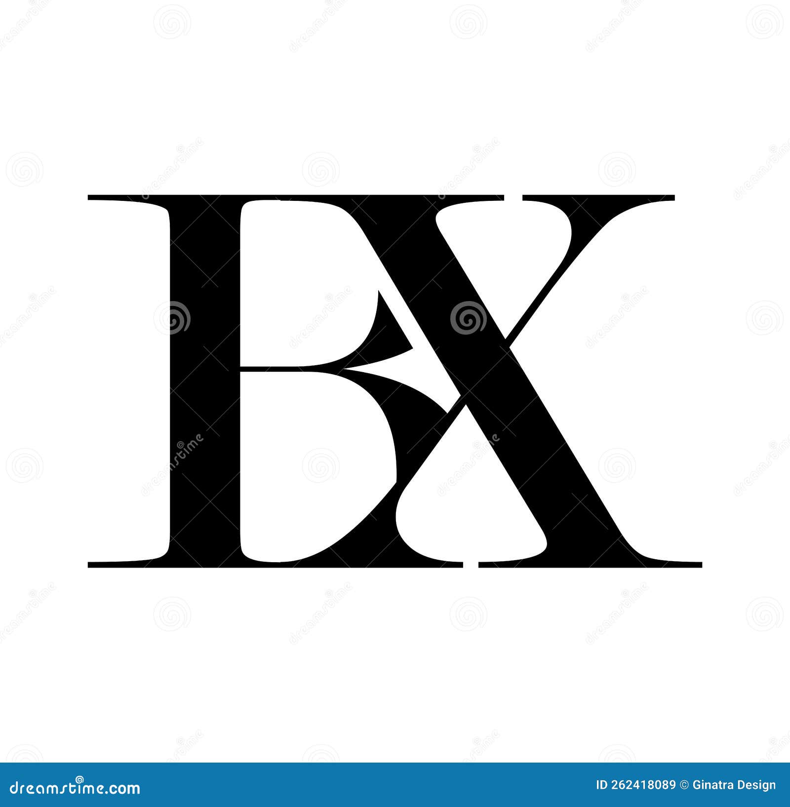 Monogram Logo Vector Initial Letters BX Stock Vector - Illustration of ...