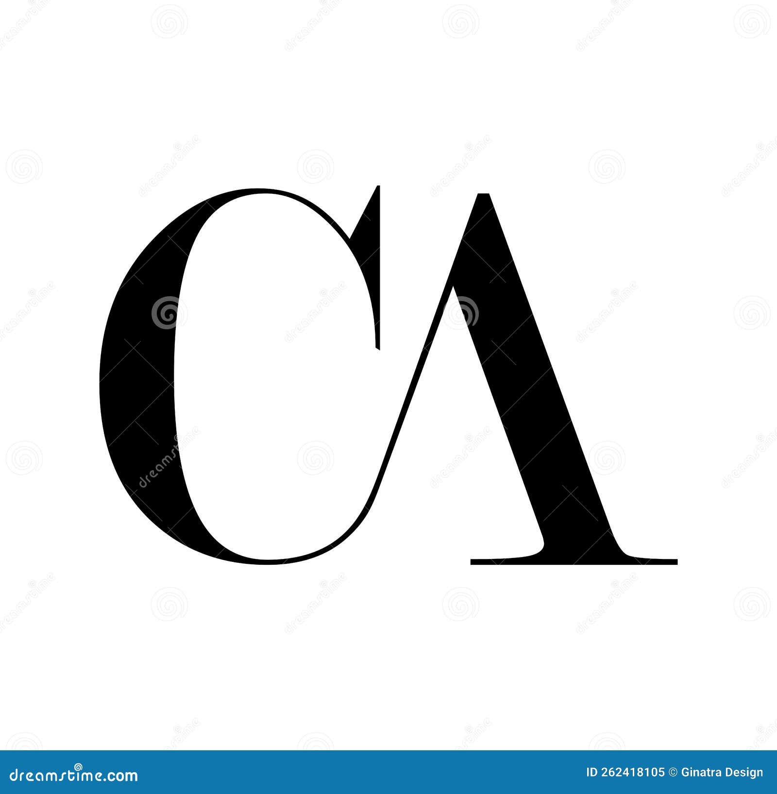 Monogram Logo Vector Initial Letters CA Stock Vector - Illustration of ...