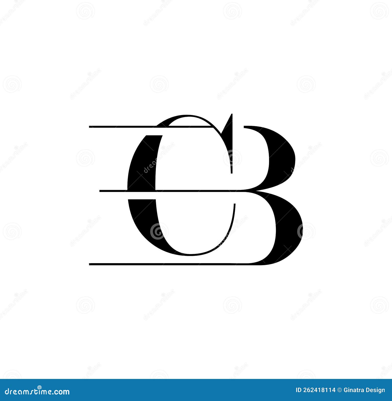 Monogram Logo Vector Initial Letters CB Stock Vector - Illustration of ...
