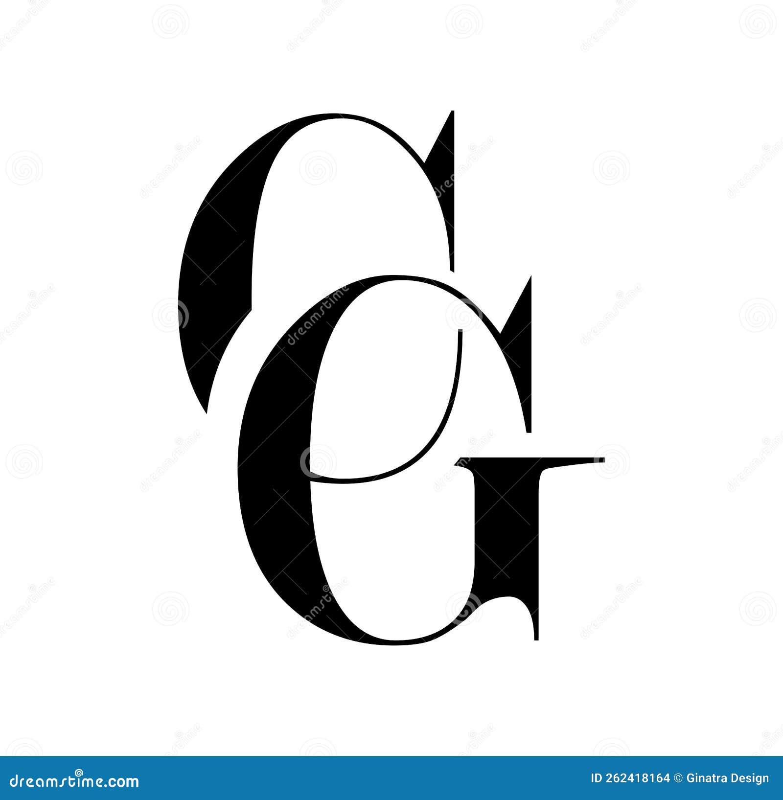Monogram Logo Vector Initial Letters CG Stock Vector - Illustration of ...