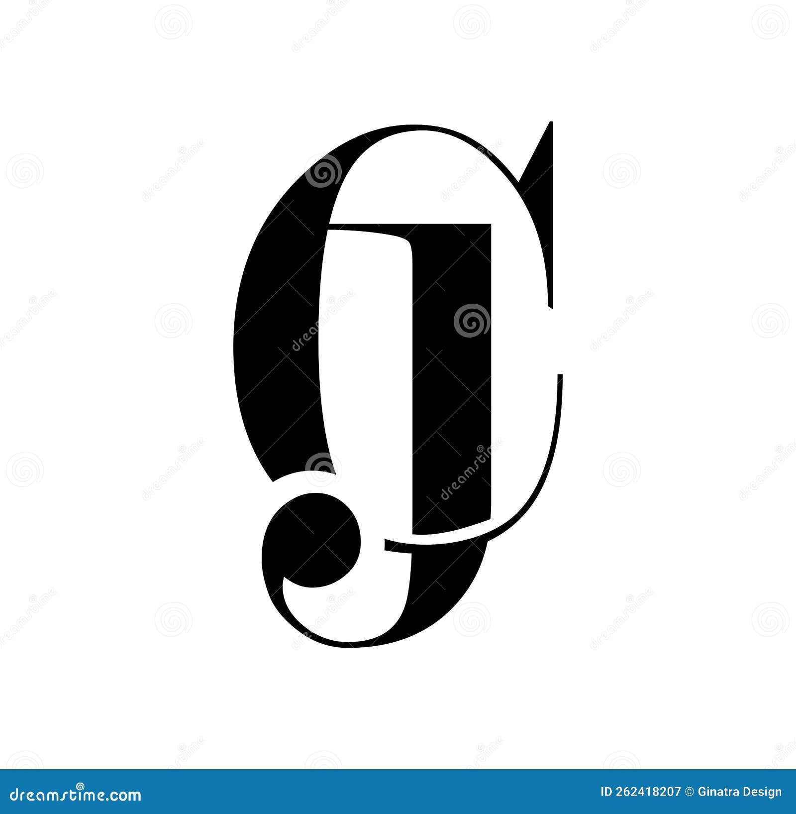 Monogram Logo Vector Initial Letters CJ Stock Vector - Illustration of ...