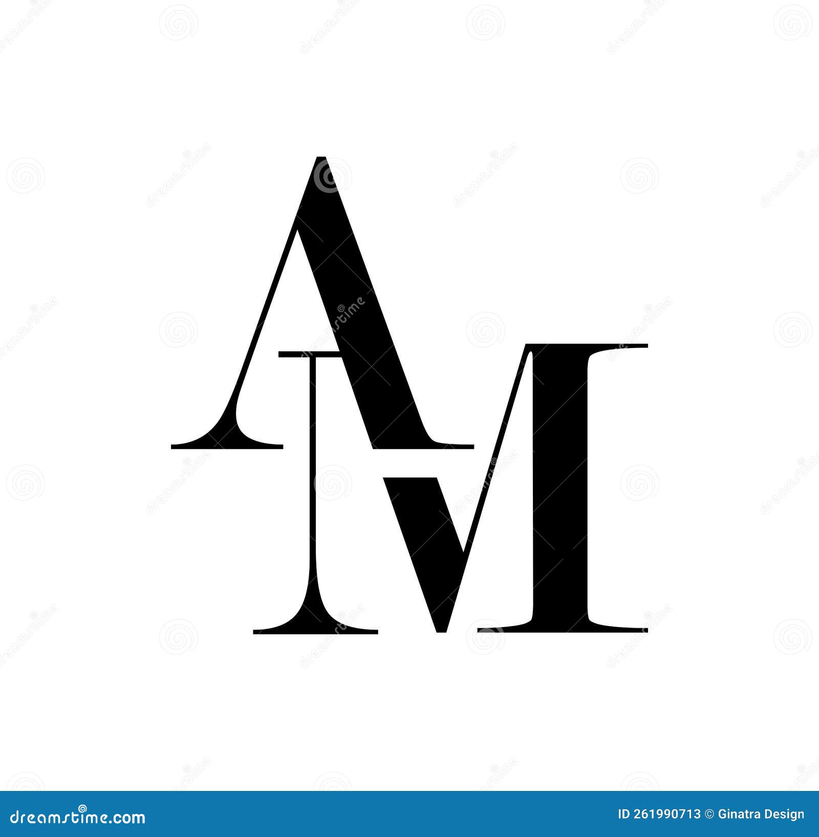 Monogram Logo Vector Initial Letters an Stock Vector - Illustration of ...