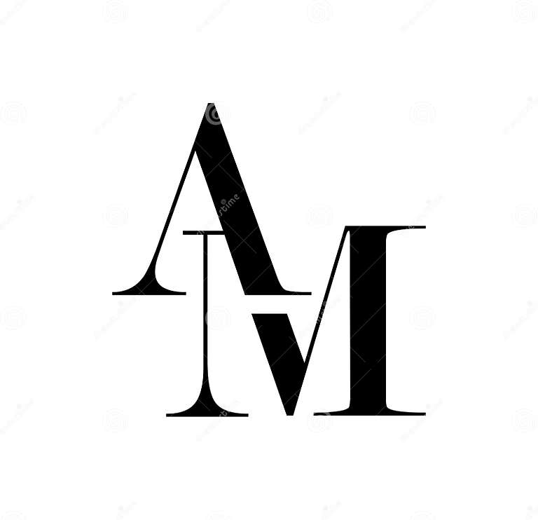 Monogram Logo Vector Initial Letters an Stock Vector - Illustration of ...