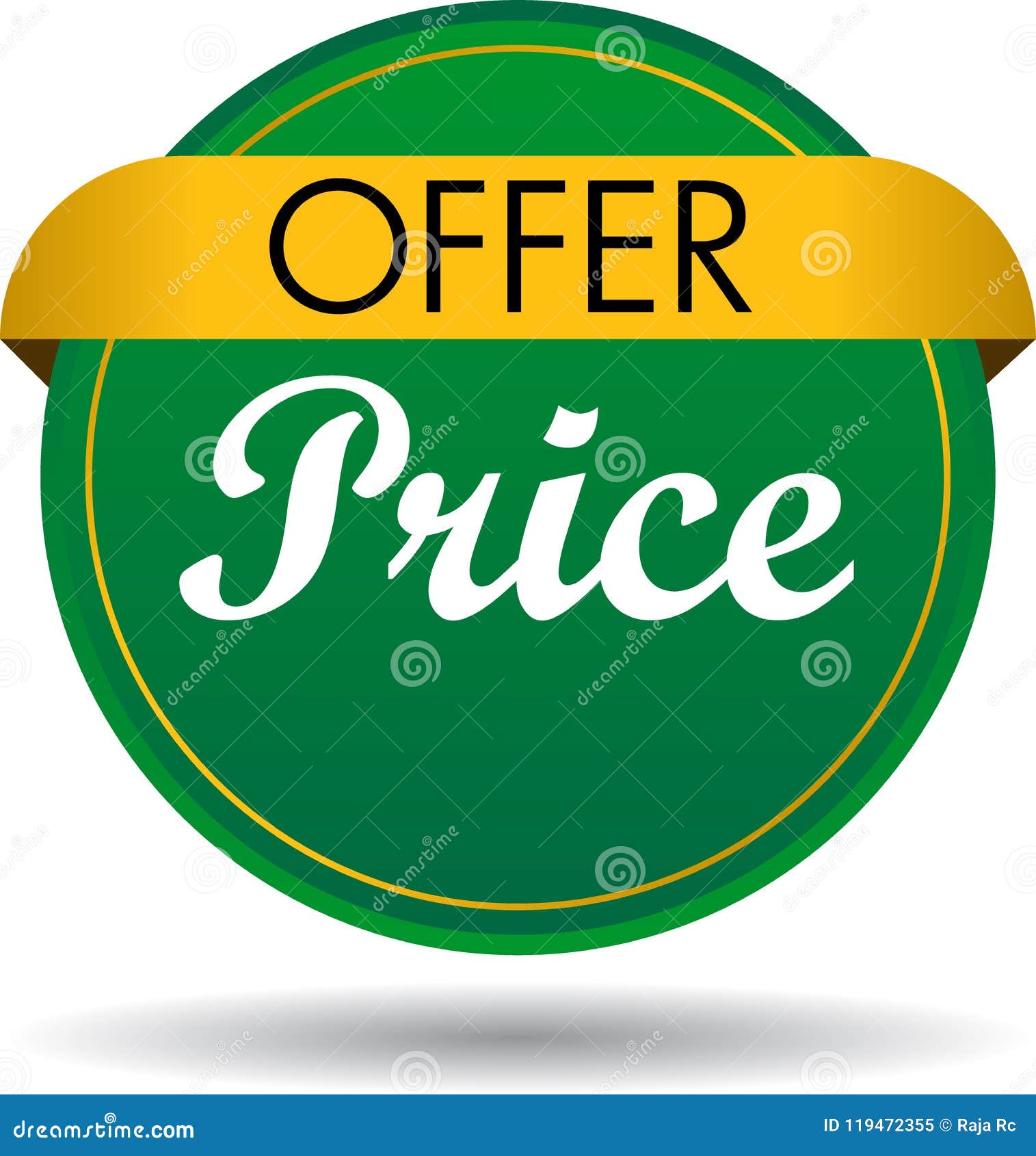Offer Price Web Button Icon Stock Vector - Illustration of abstract ...