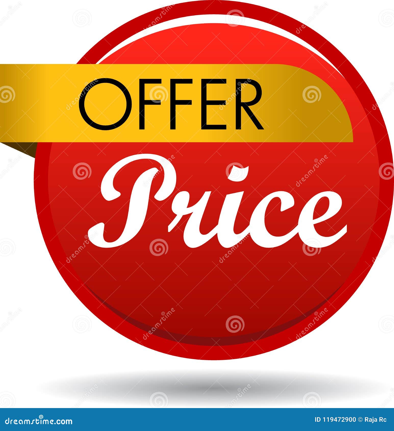 Offer Price Web Button Icon Stock Vector - Illustration of advertising ...
