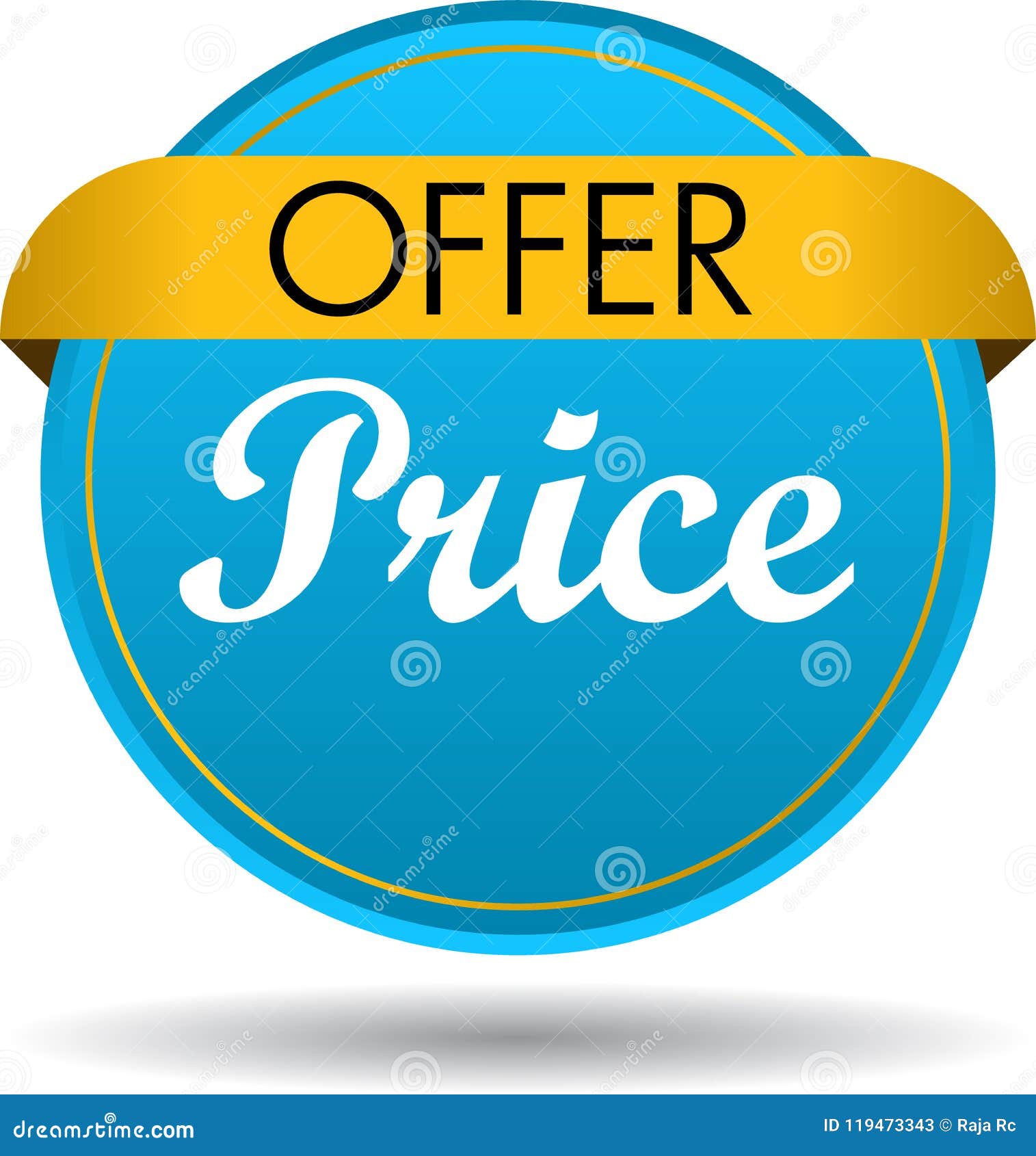 Offer Price Web Button Icon Stock Vector - Illustration of button ...