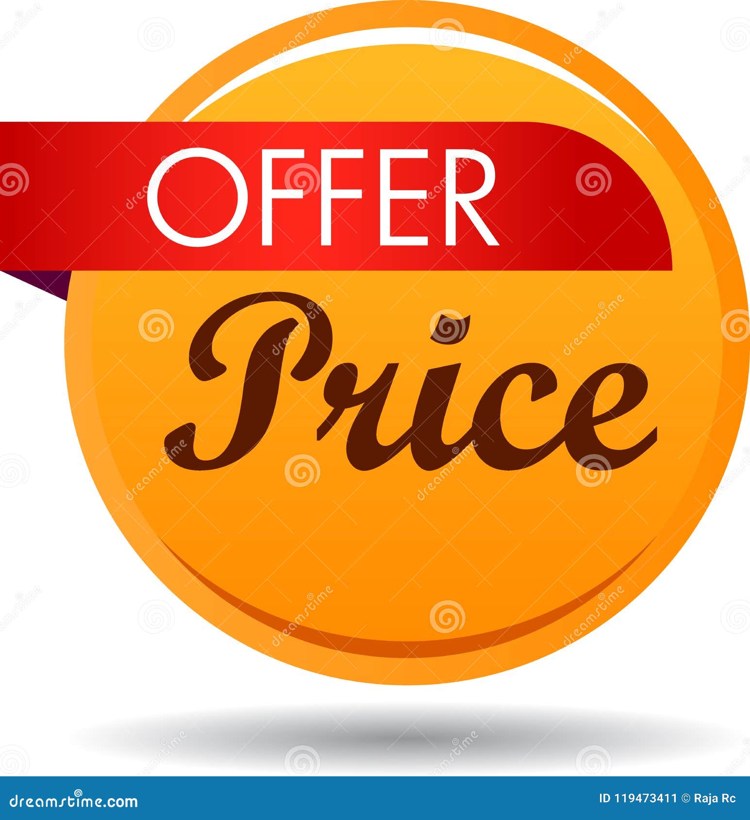 Offer Price Web Button Icon Stock Vector - Illustration of banner, gift ...