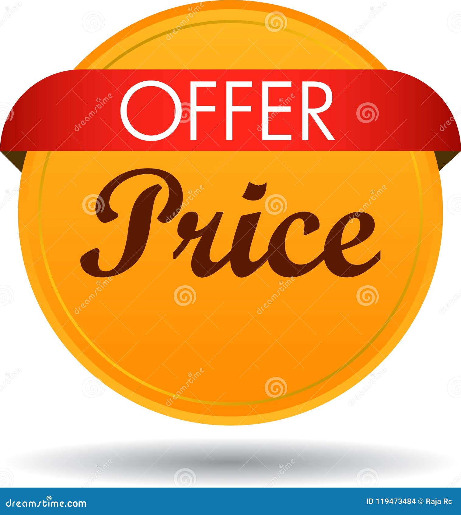 Offer Price Web Button Icon Stock Vector - Illustration of isolated ...