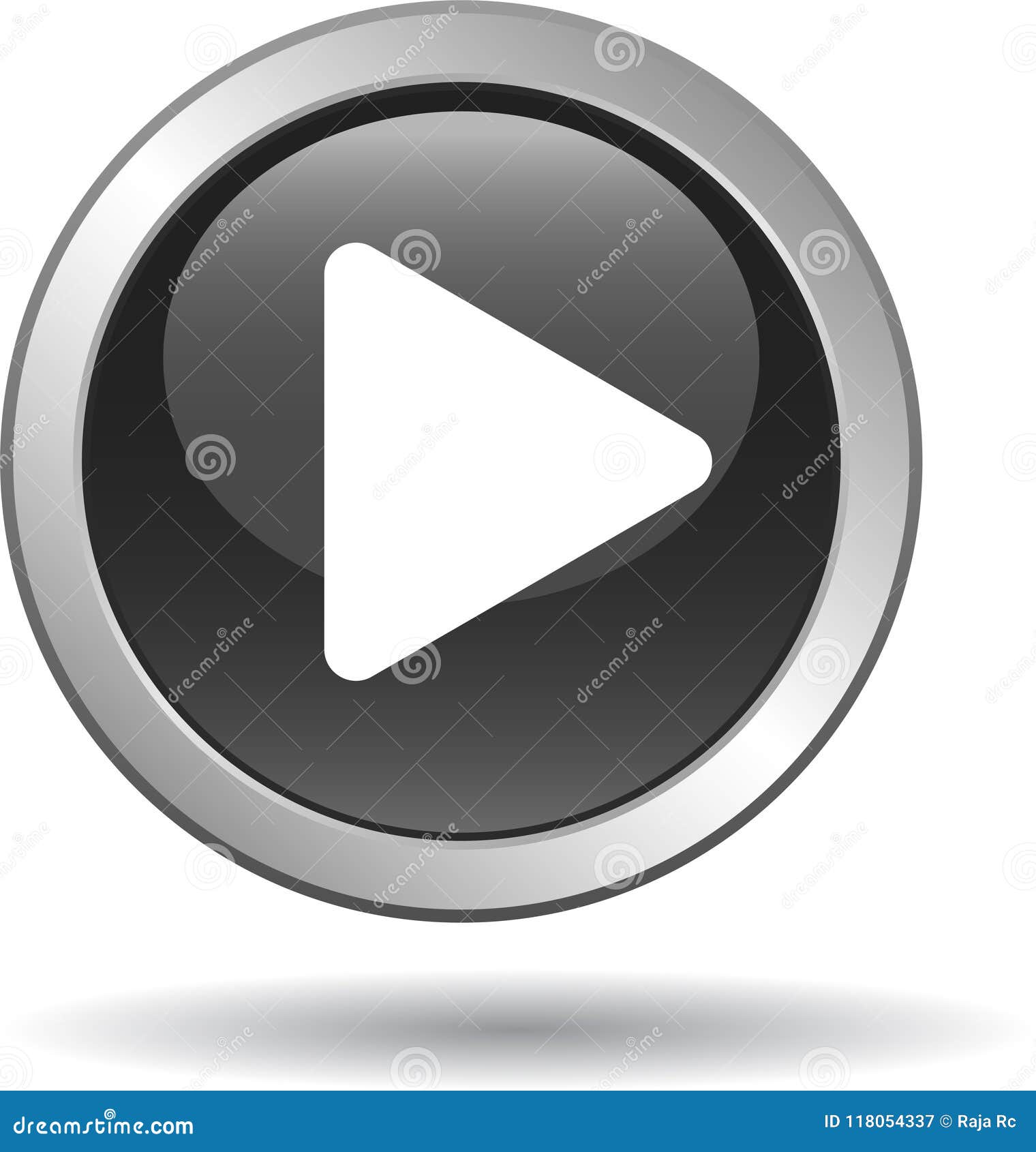 Play Button Web Audio Icon Black Stock Vector - Illustration of icon ...