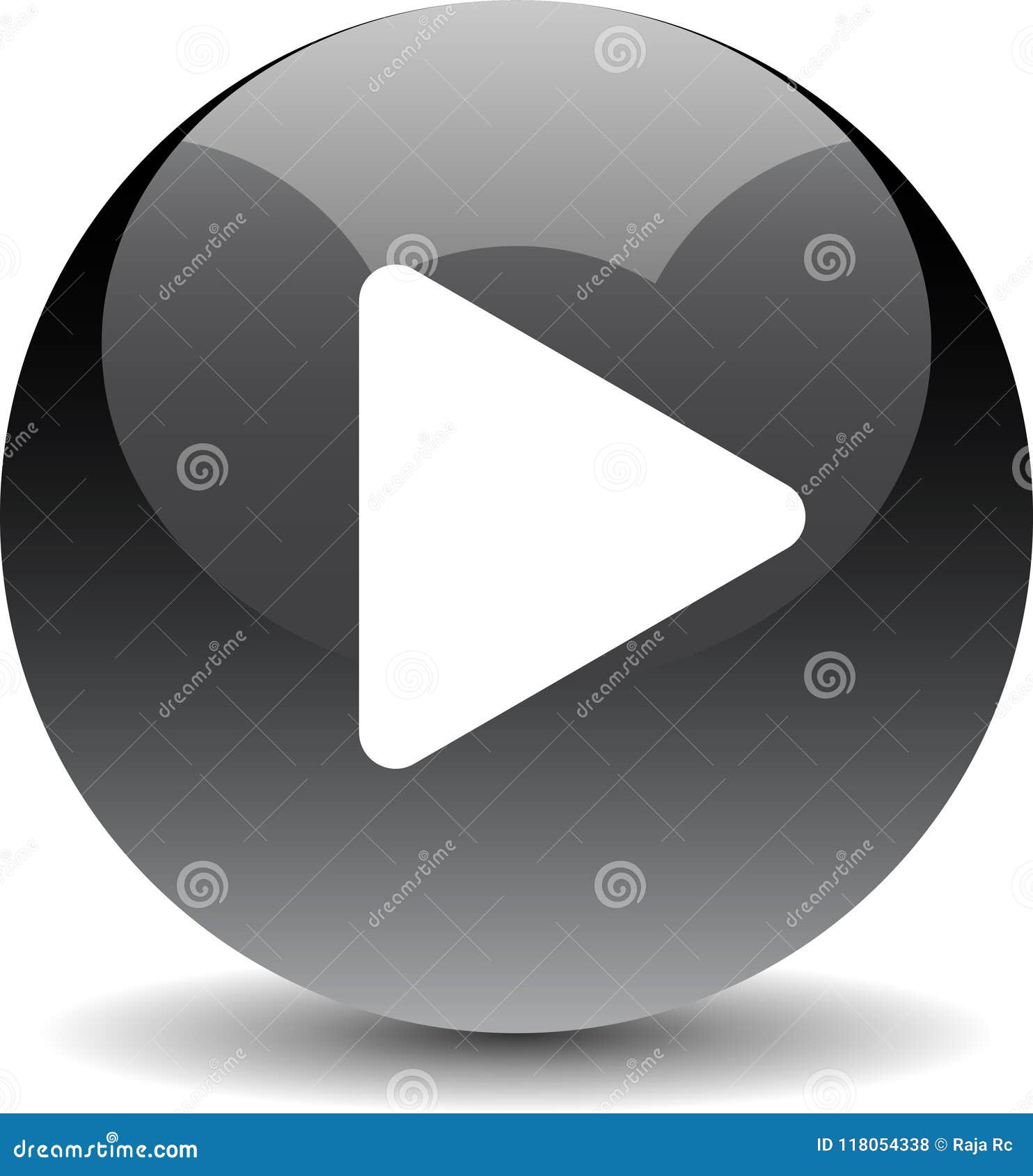Play Button Web Audio Icon Black Stock Vector - Illustration of arrow ...