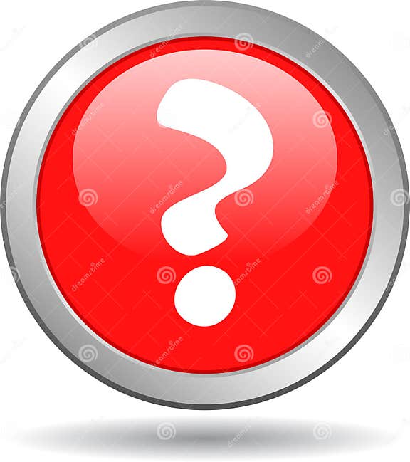 Question Mark Web Button Red Stock Vector - Illustration of abstract ...