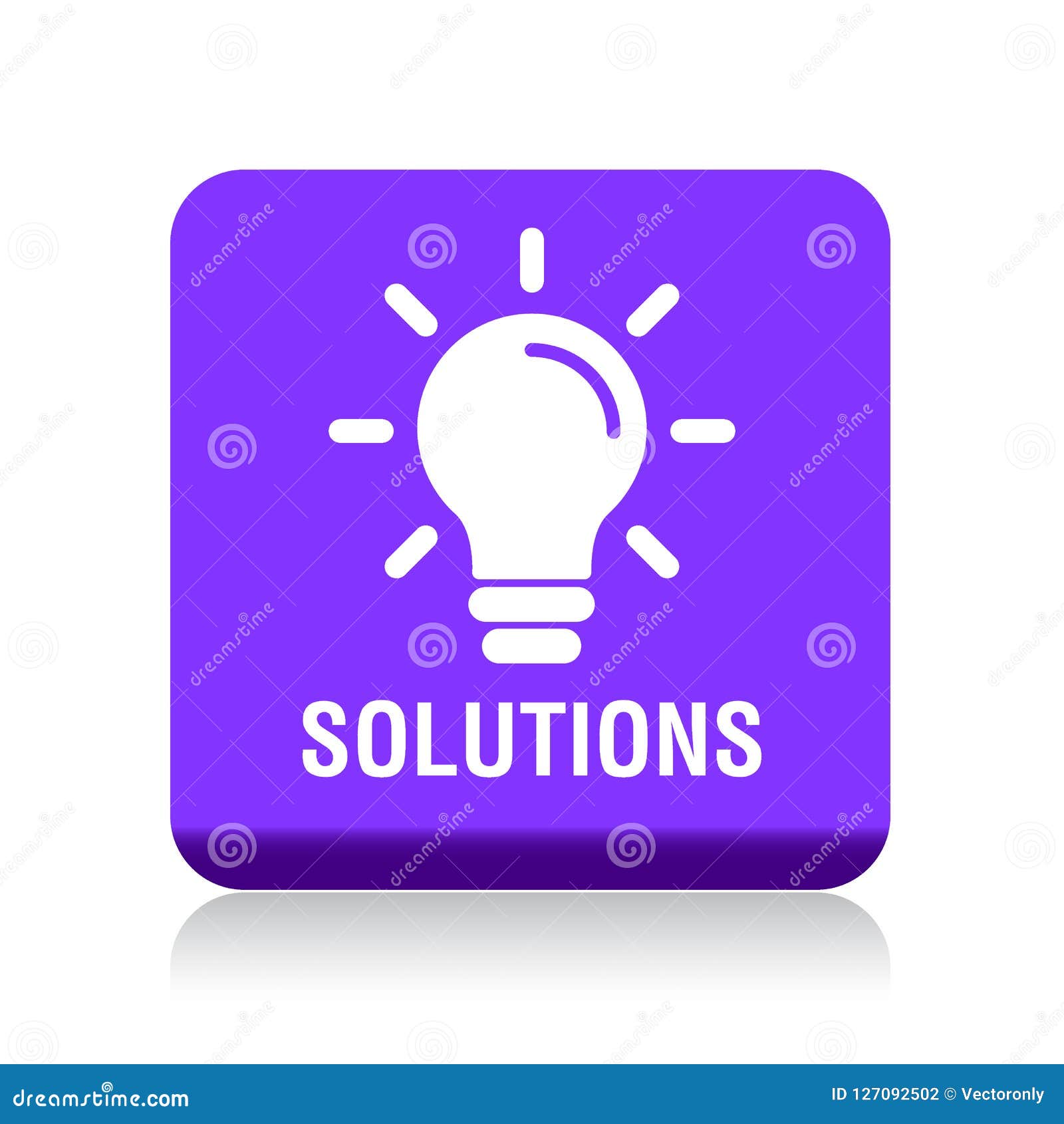 Solutions bulb icon stock vector. Illustration of graphic - 127092502