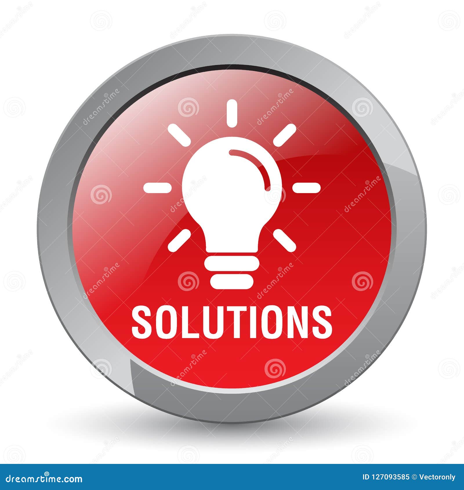 Solutions bulb icon stock vector. Illustration of genius - 127093585