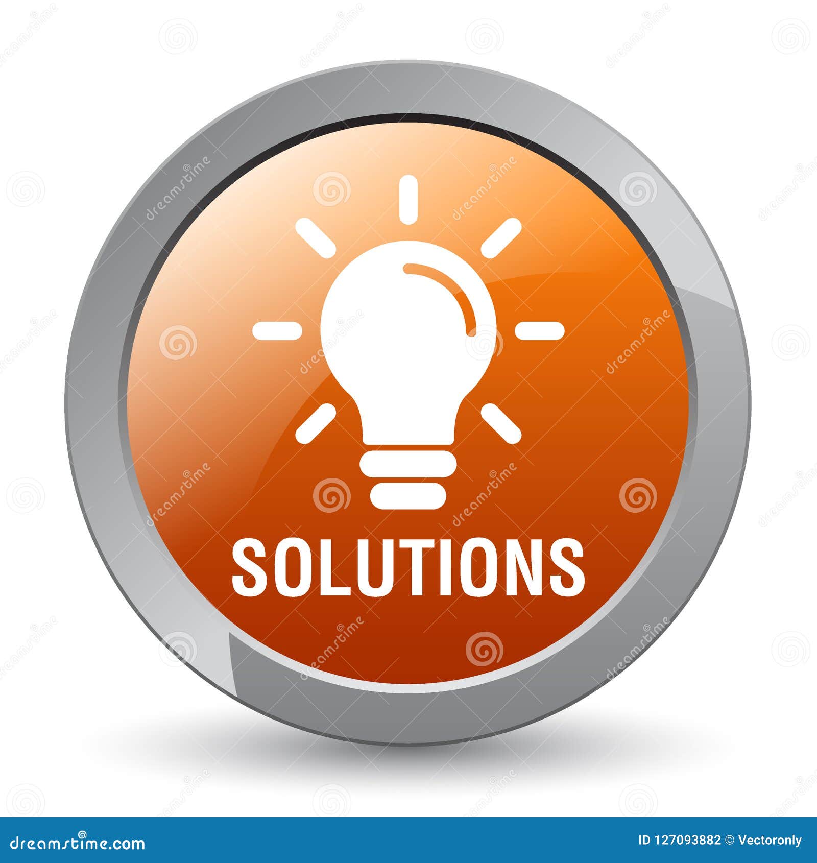 Solutions bulb icon stock vector. Illustration of abstract - 127093882