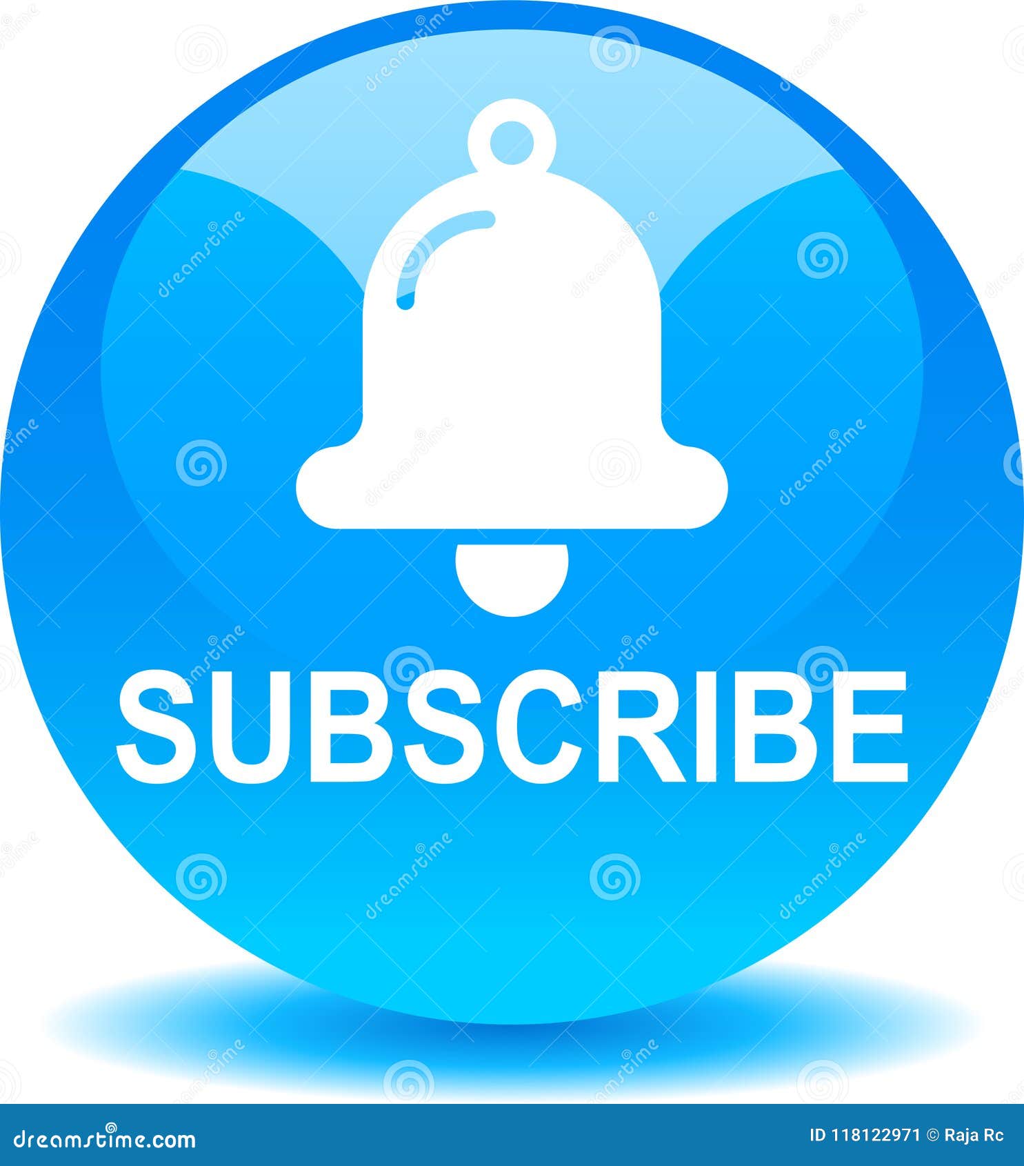 Subscribe Now Icon Web Button Blue Stock Vector - Illustration of color ...