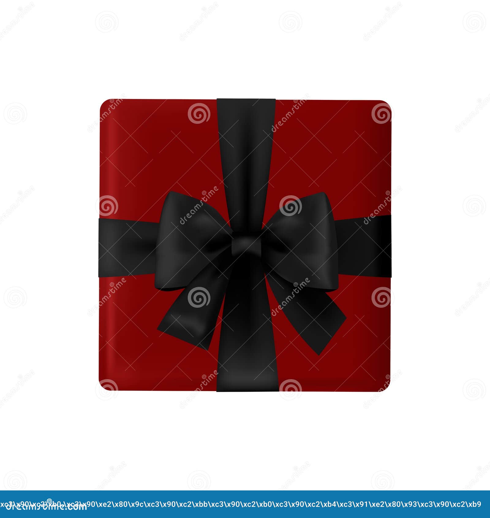 Red Box with a Red Bow in a Realistic Style. Vector Illustration ...