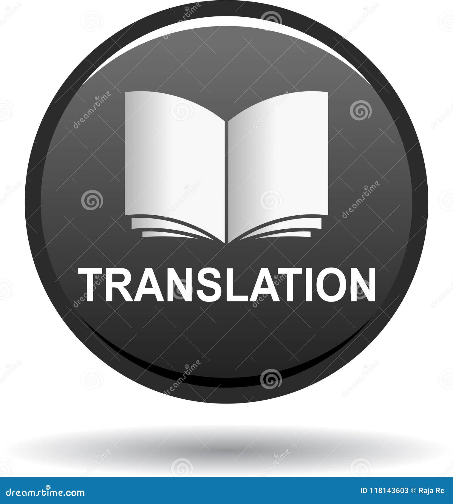 Translation Web Button Black Icon Stock Vector - Illustration of design ...