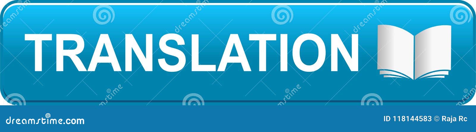 Translation Web Button Blue Icon Stock Vector - Illustration of blue ...