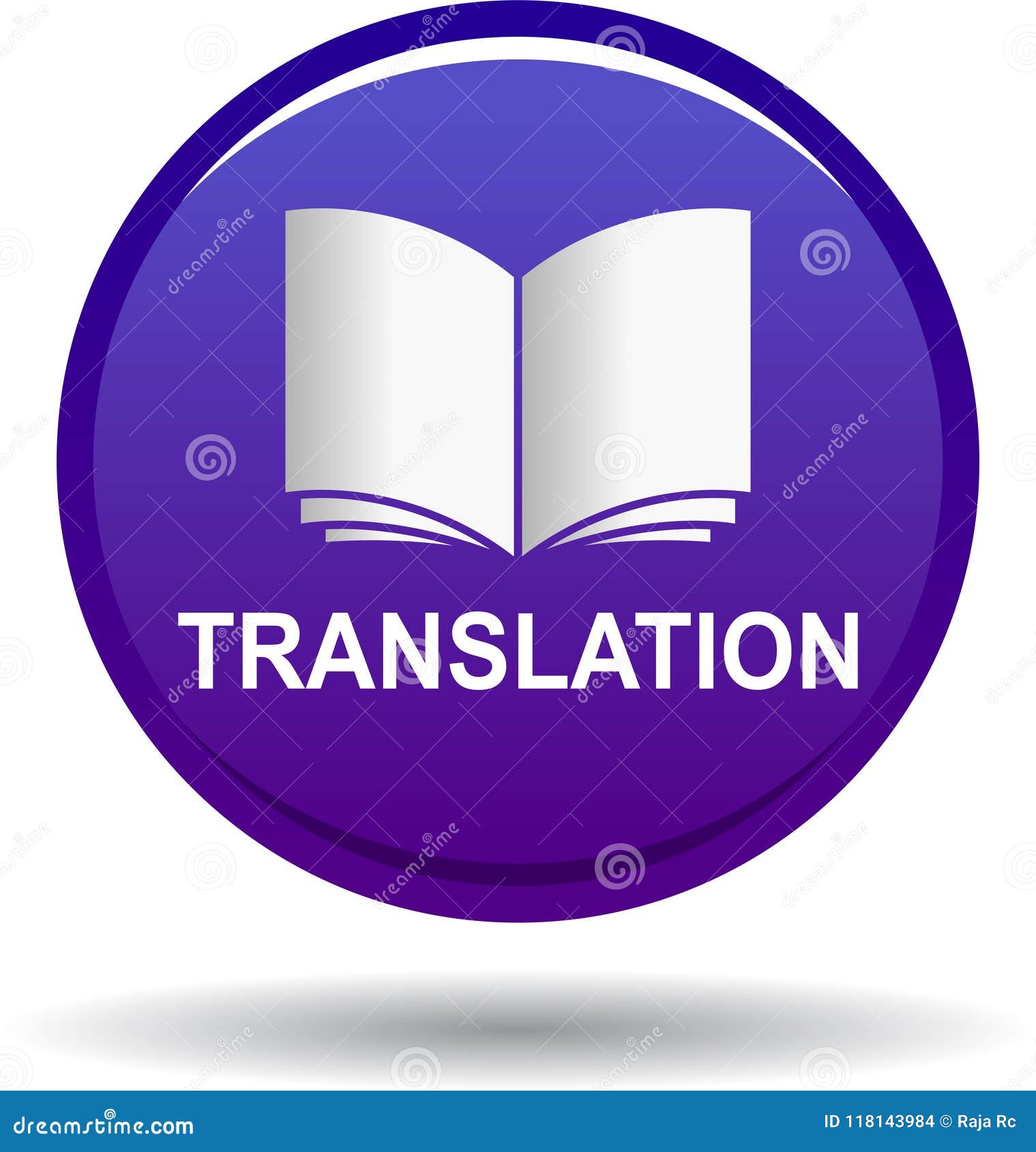 Translation Web Button Violet Stock Vector - Illustration of ...