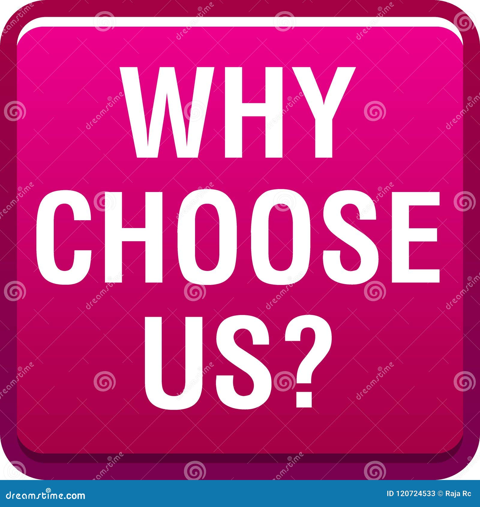 Why choose us button stock vector. Illustration of background - 120724533