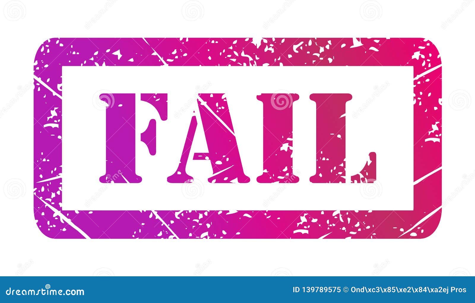 Vector Illustration Isolated of the Word Fail in Color Ink Stamp Stock ...