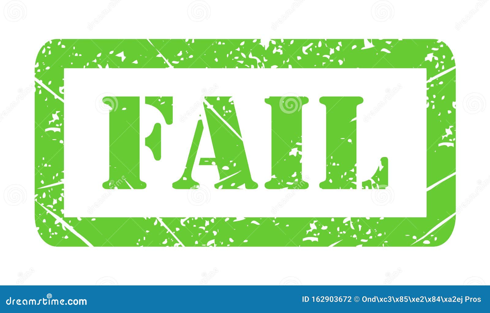 Vector Illustration Isolated of the Word Fail in Green Ink Stamp Stock ...