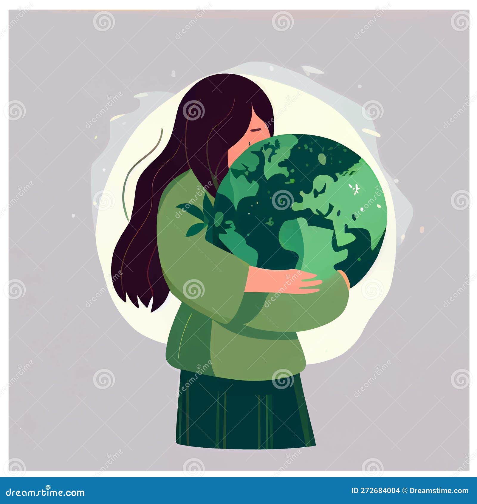Vector Illustration Isolation of Earth Planet on Hands on White ...