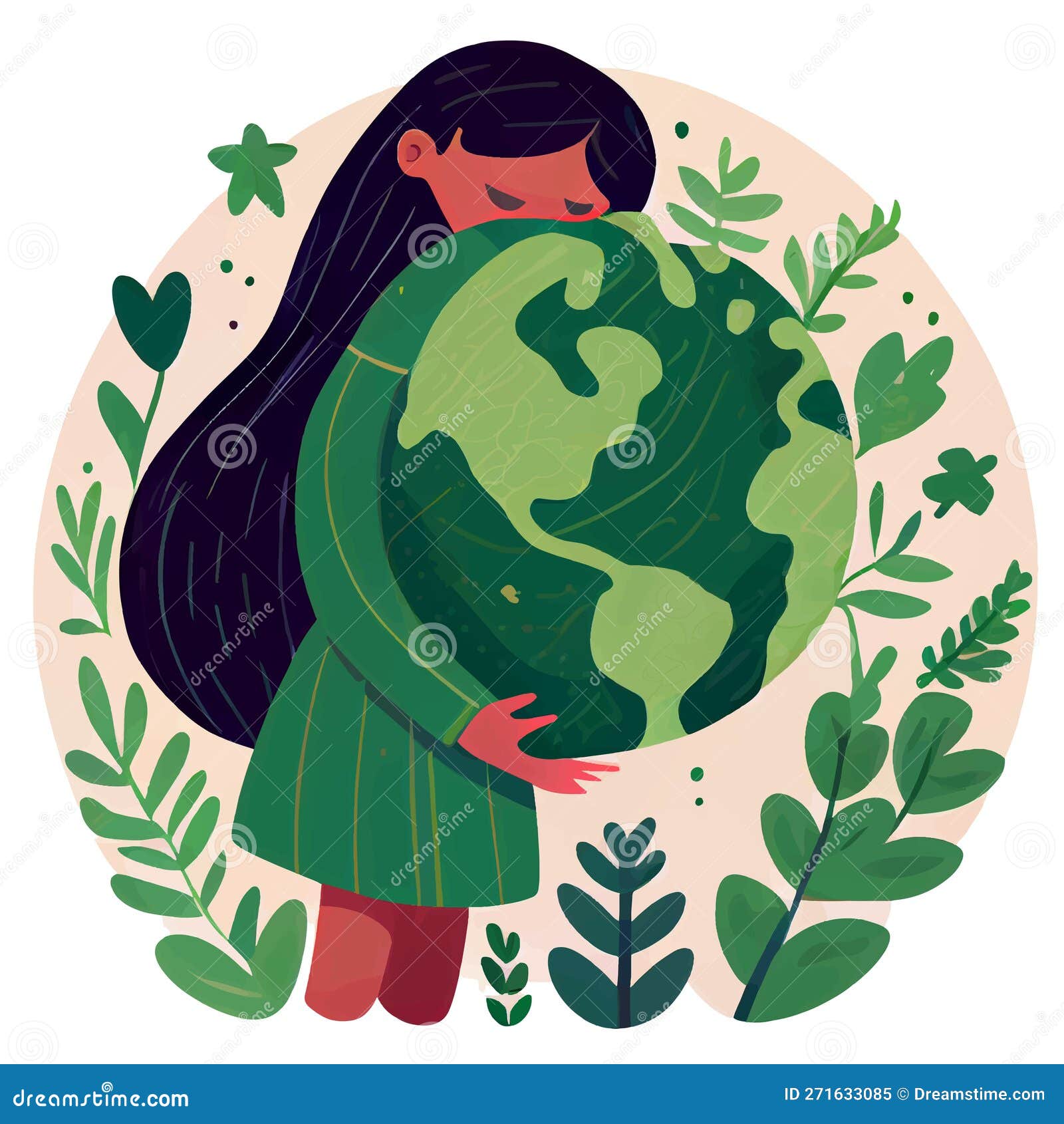 Vector Illustration Isolation of Earth Planet on Hands on White ...