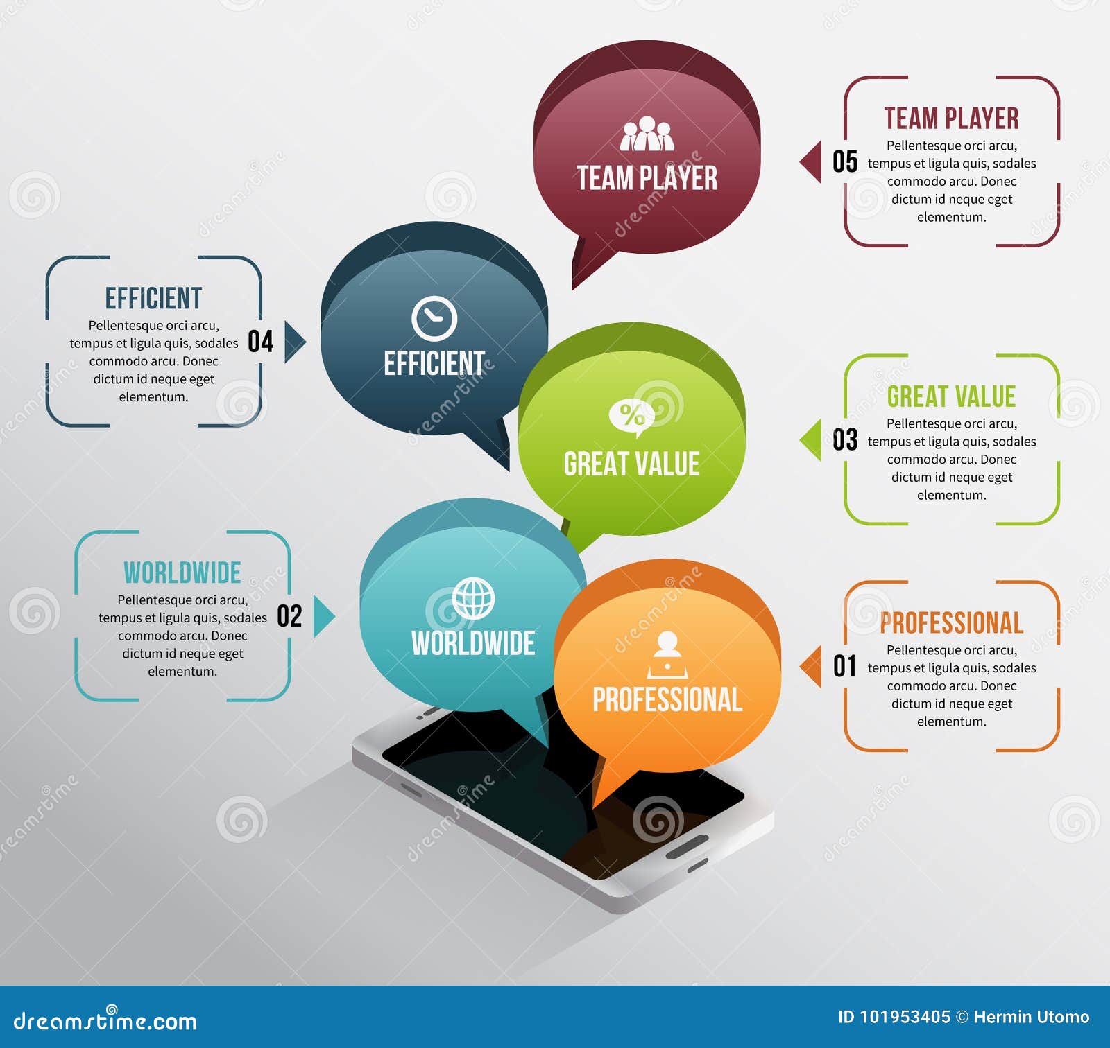 Isometric Phone Talk Infographic Stock Vector - Illustration of bubble ...