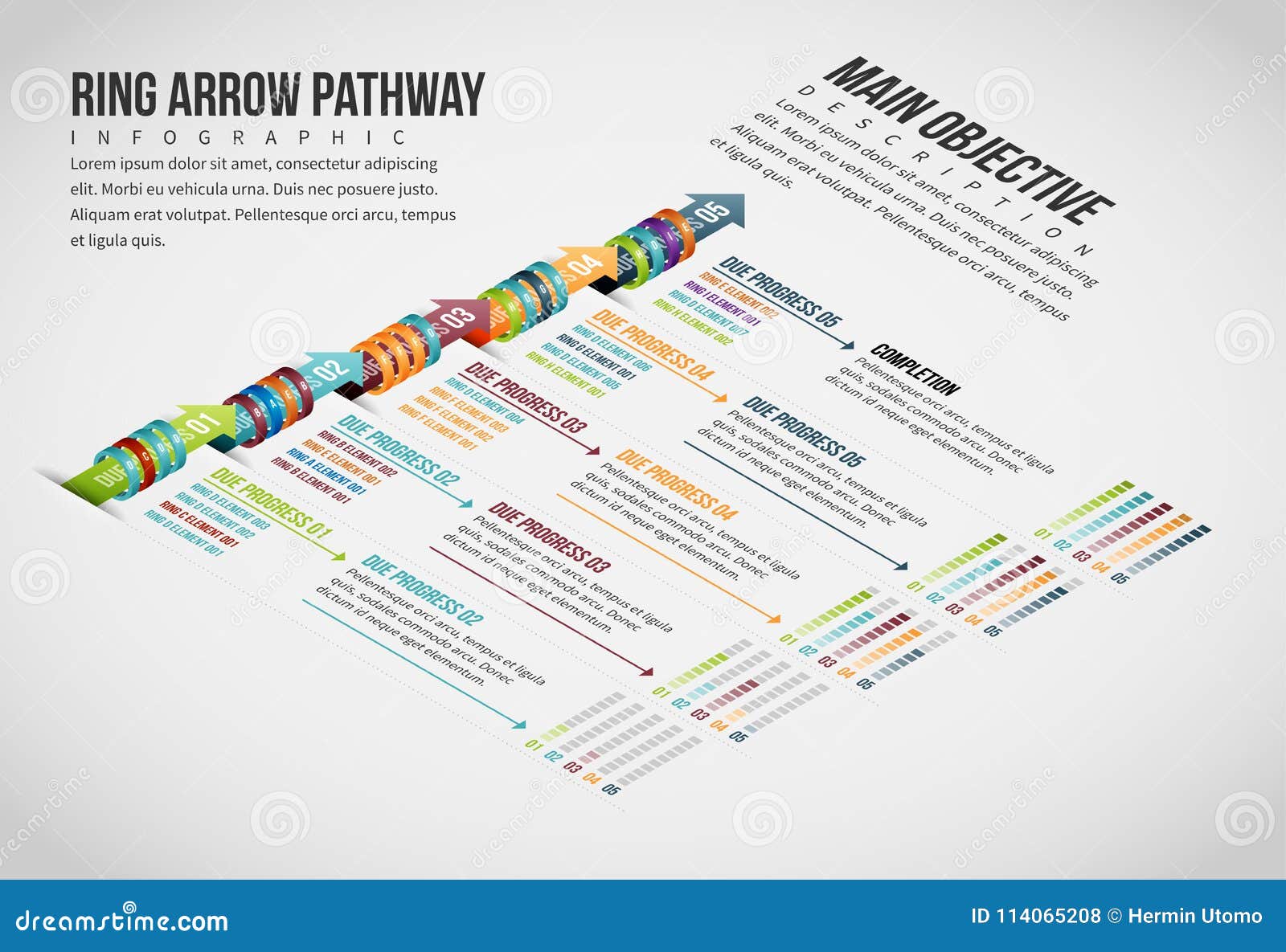 Isometric Ring Arrow Pathway Stock Vector - Illustration of path ...
