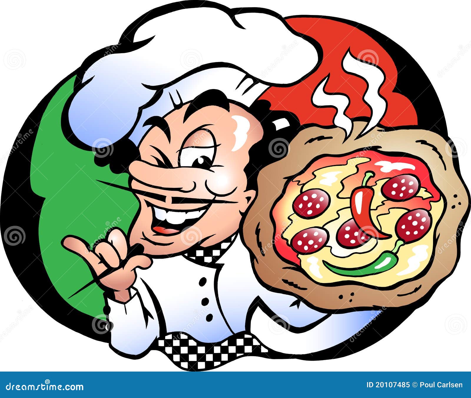 Pizza Baker Chef Or Cook Holding Peel Continuous Line Drawing Vector ...