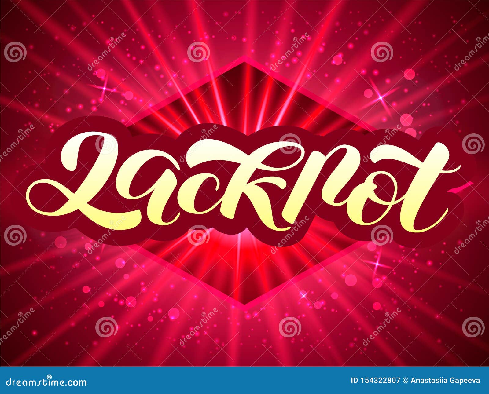 Vector Illustration. Jackpot Lettering for Banner, Poster or Card ...