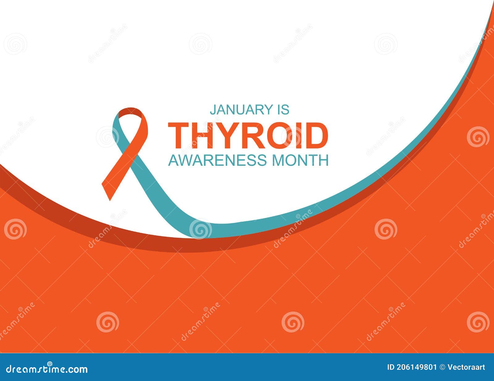 Thyroid Awareness Month Concept Design Stock Vector - Illustration of ...