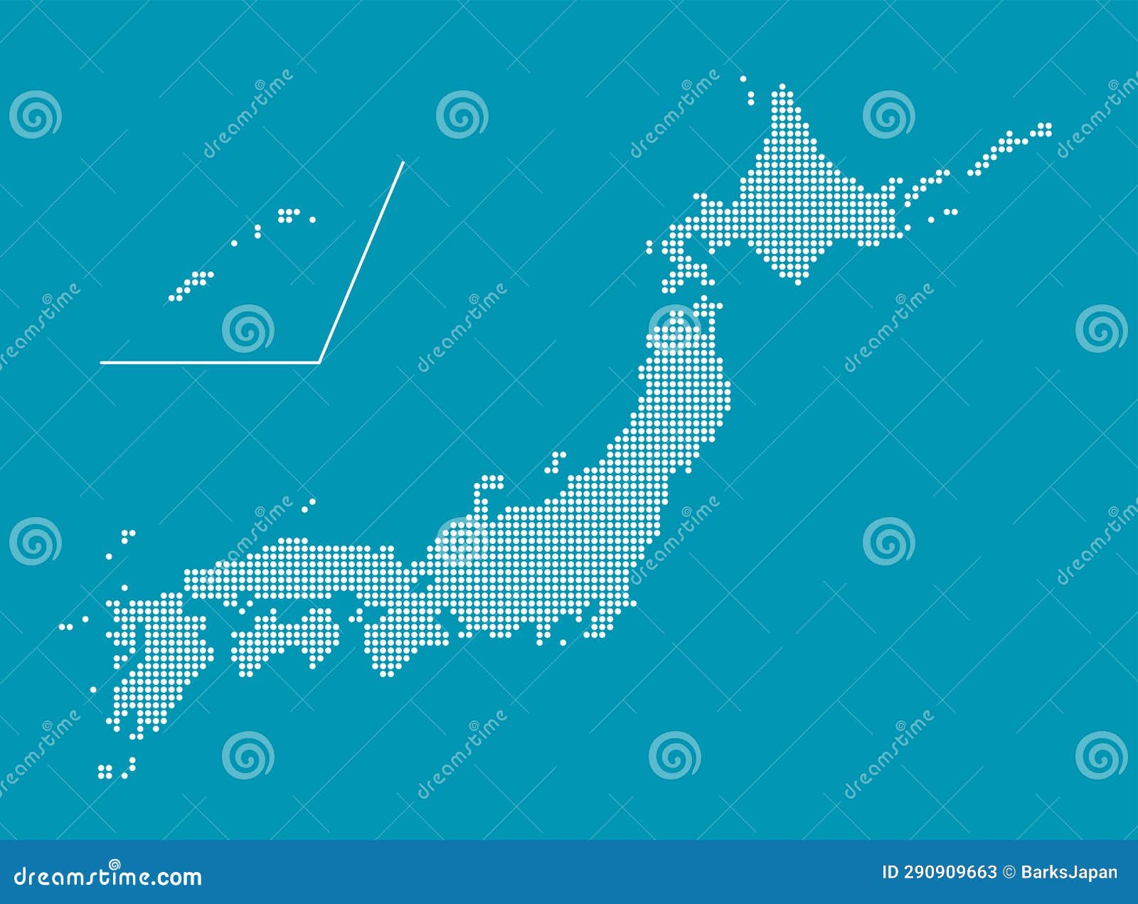 Vector Illustration of Japan Map Stock Vector - Illustration of earth ...