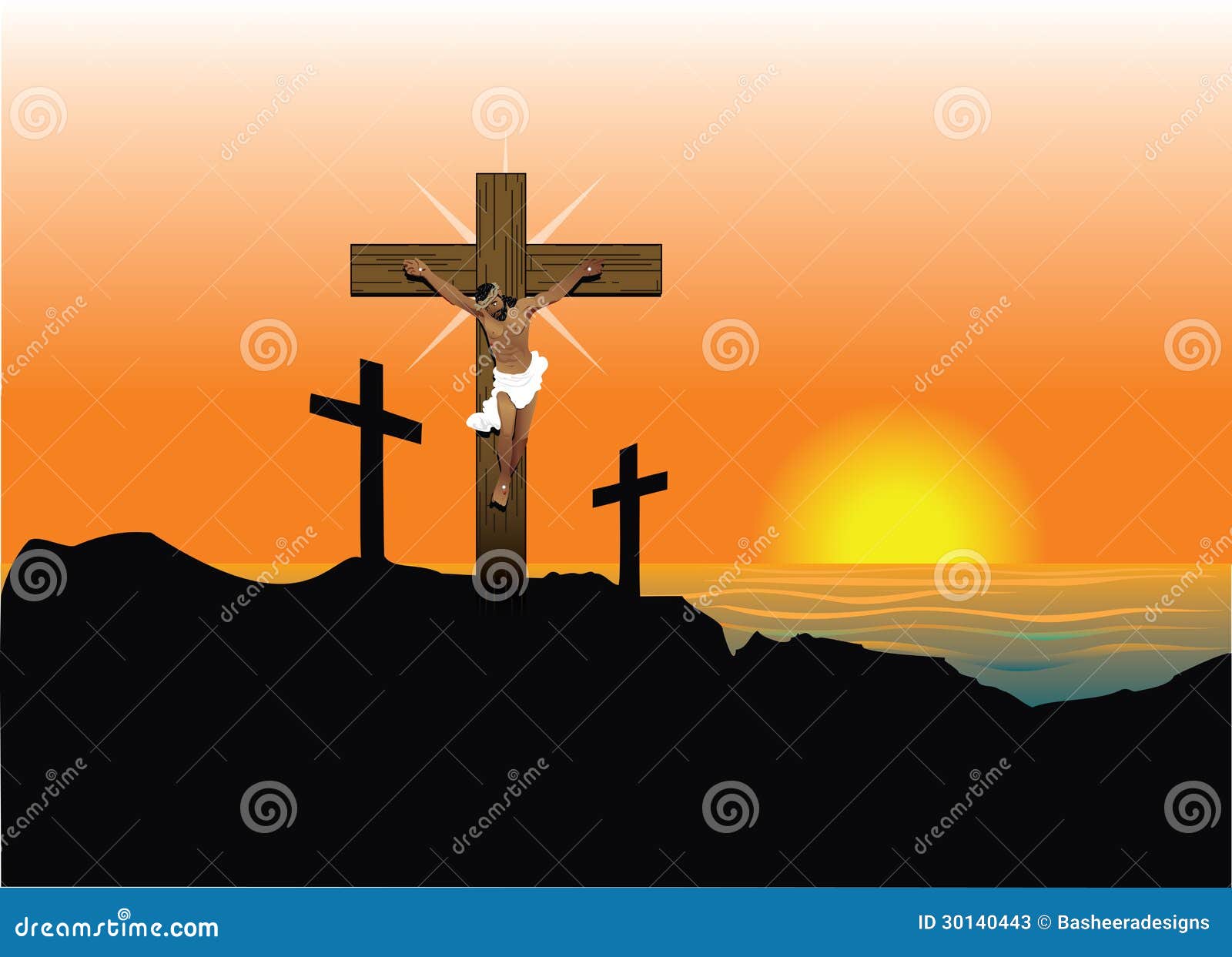 Jesus Easter Resurrection stock vector. Illustration of bronze - 30140443